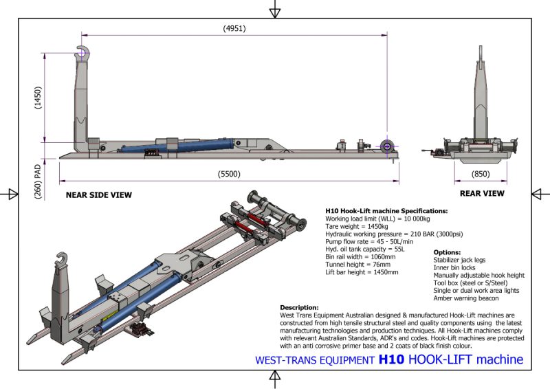 HL-10 Hook Lift Truck | West-Trans Equipment